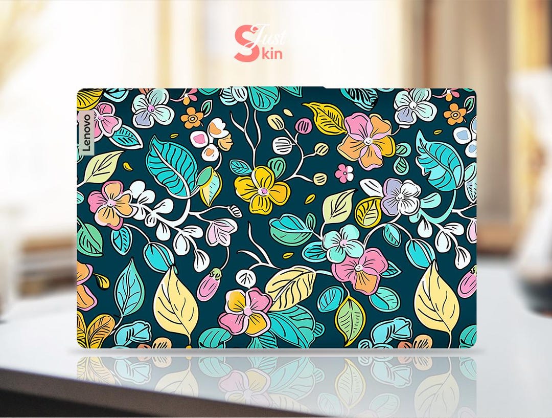 Lenovo Laptop Skin Colorful Oil Painting Flowe Customizable ...