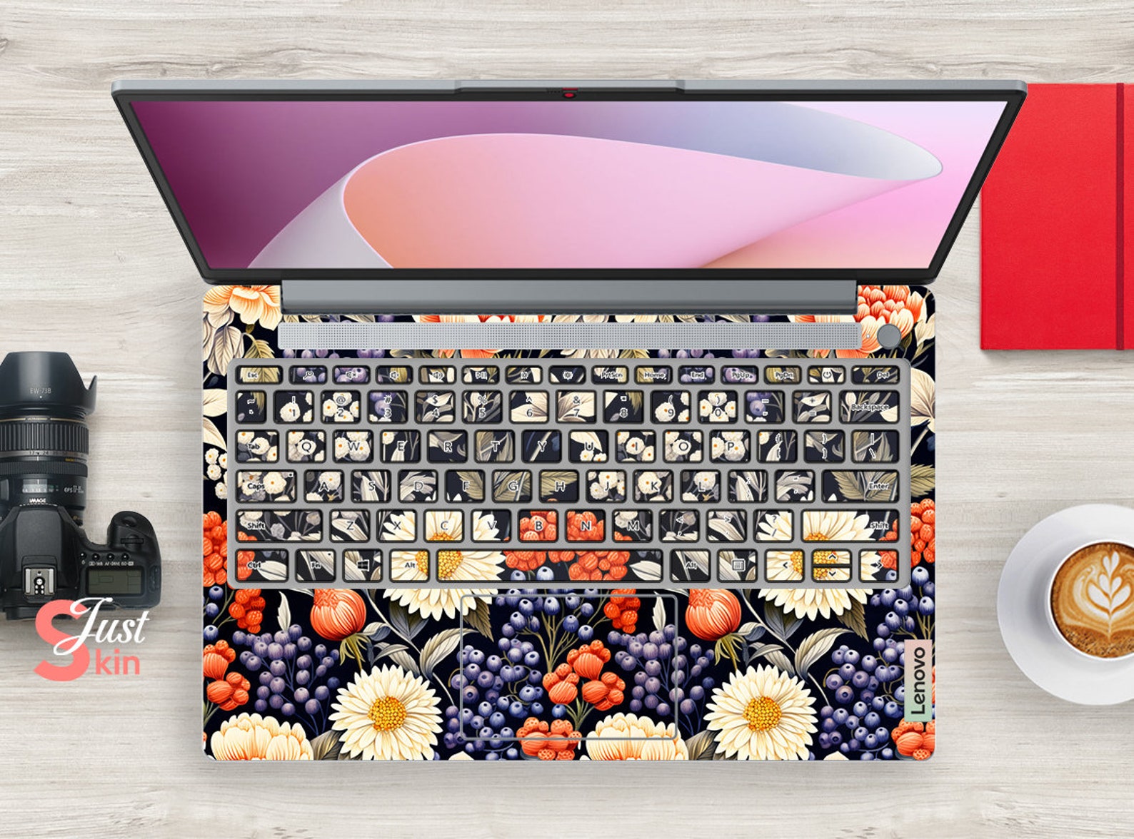 Lenovo Skin, Aesthetic Floral Design, Individualized Gift, Customizable ...