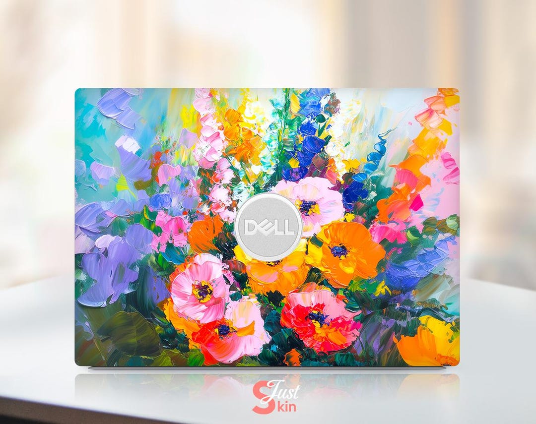 Dell G15 Laptop Sticker Colorful Oil Painting Flower Pattern Unique ...