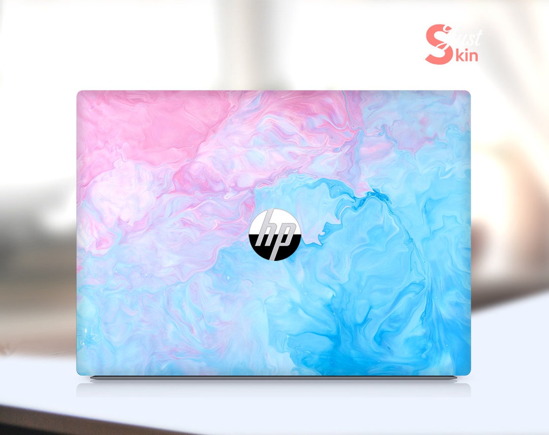 Hp Skin, 15 Inch Laptop, Customizable Gift, Personalised Blue Marble ...