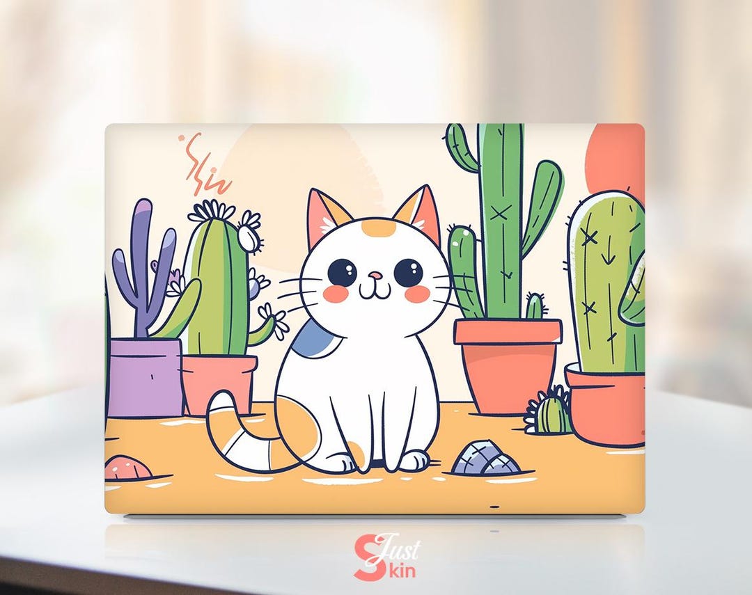 Dell Computer Sticker Custom Cute Cat Gift Personalized Plus Vinyl ...