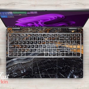 Dell Laptop Skin,dell G15 Skins,customizable Black Marble Texture Vinyl ...