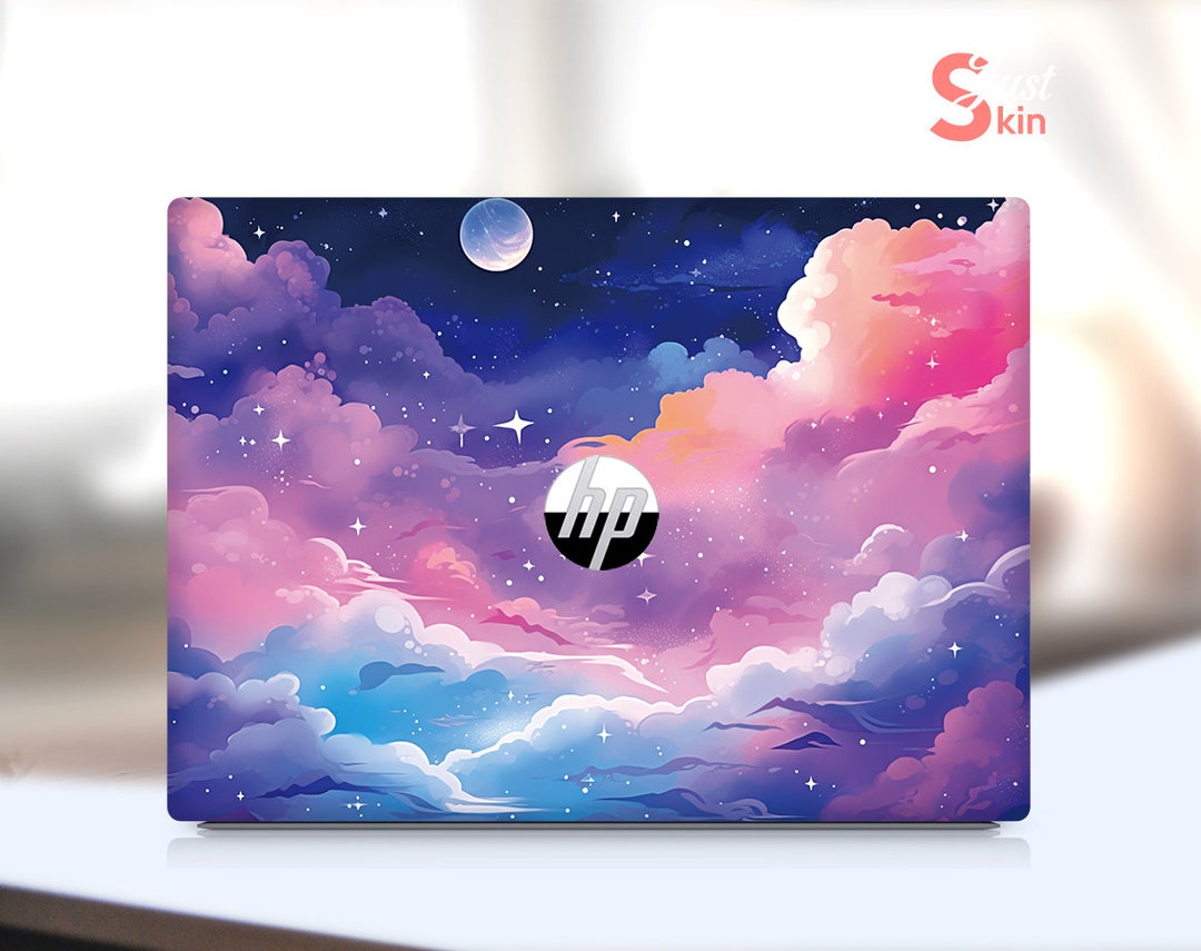 Hp Laptop Skin, Abstract Rainbow Smudge Design Distinctive Unique Gift ...