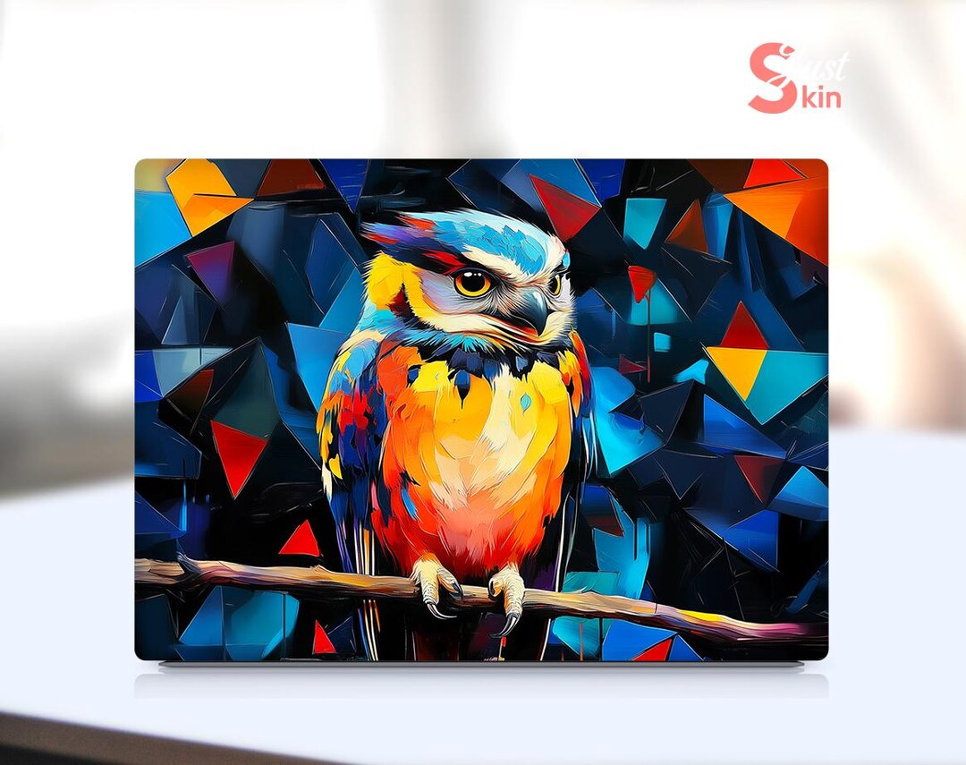 HP Laptop Sticker Custom Oil Painting Owl Design Vinyl Decal for ...