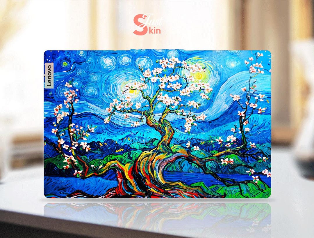 Lenovo Legion Skin Personalized Gift Blue Oil Painting Flower Tree ...
