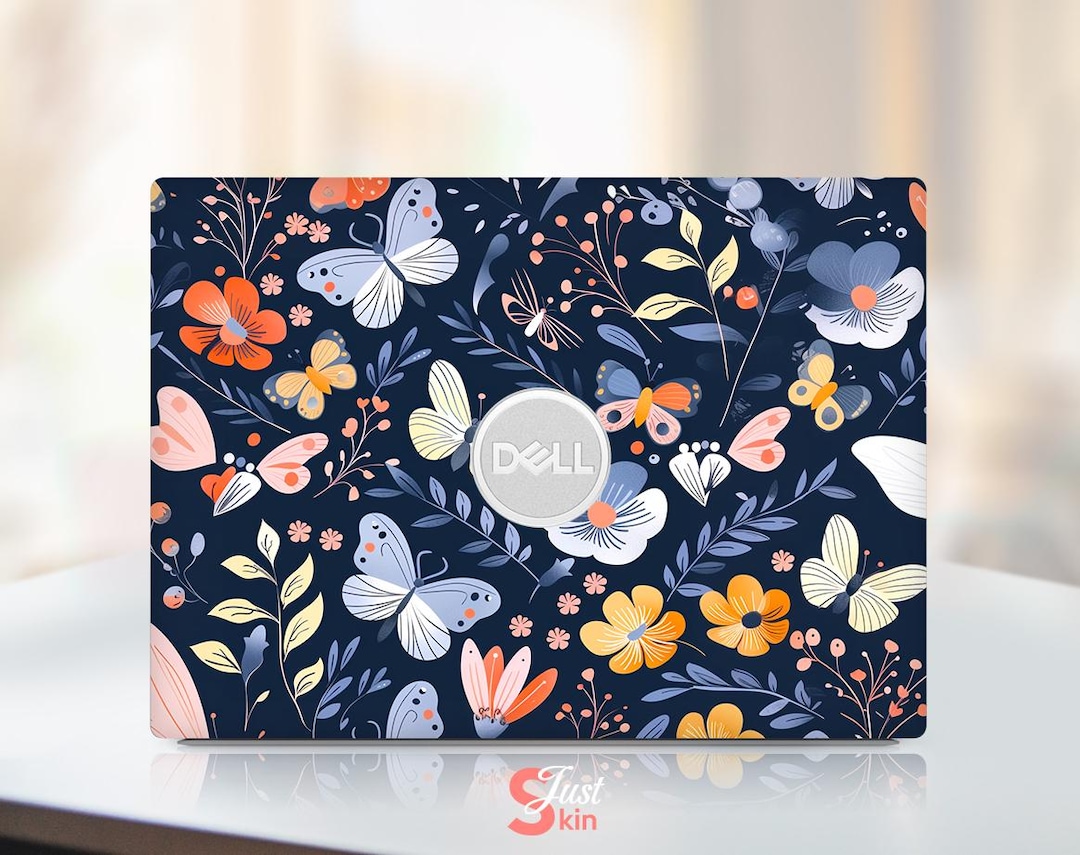 Dell Laptop Sticker Personalized Purple Butterfly Pattern Unique Gift ...