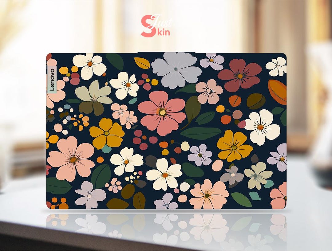 Lenovo Laptop Skin Flower Design Meaningful Gift Customizable Vinyl ...