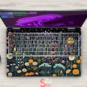 Hp Notebook Skin, Personalized Aesthetic Botanical Design Vinyl Decal ...