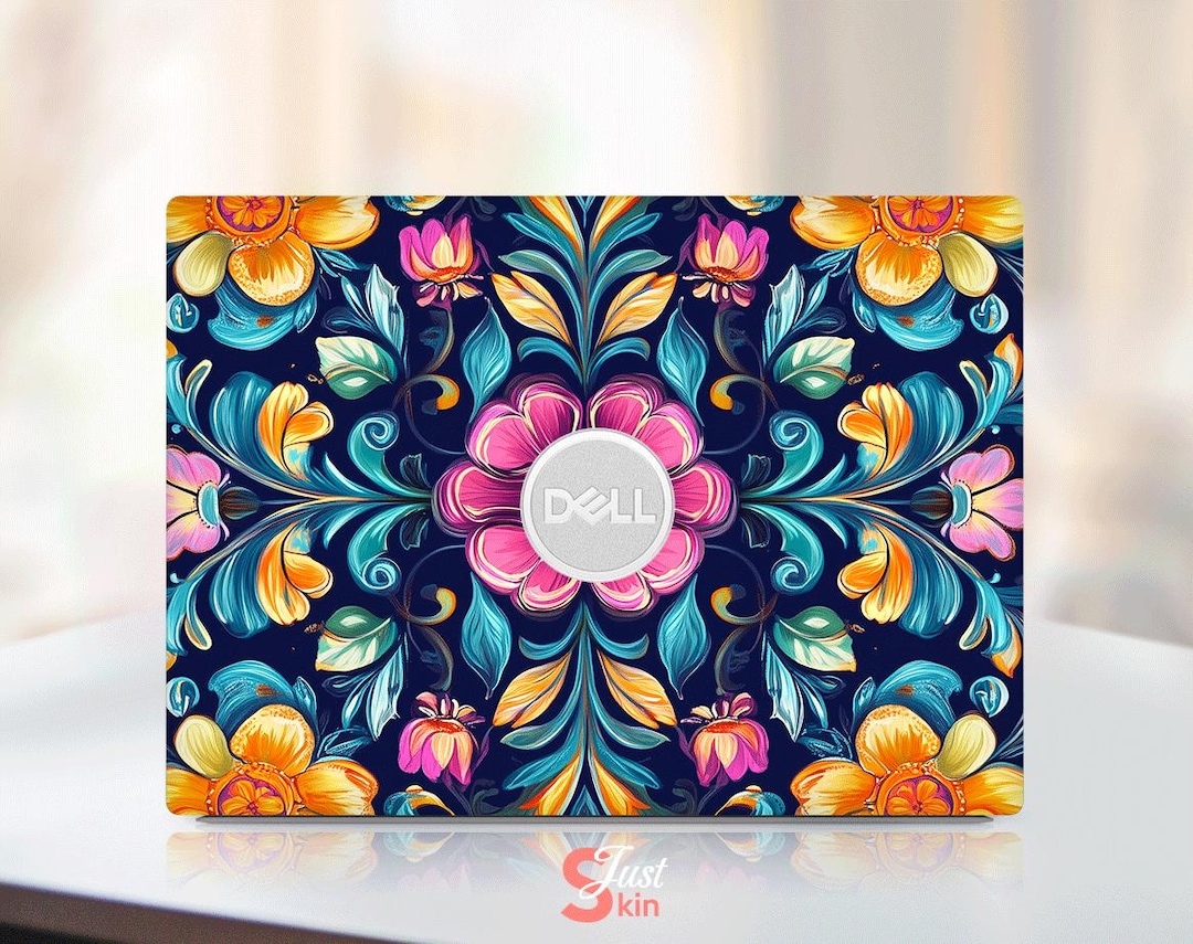 Dell Laptop Sticker Beautiful Flower Pattern Personalized Gift for ...