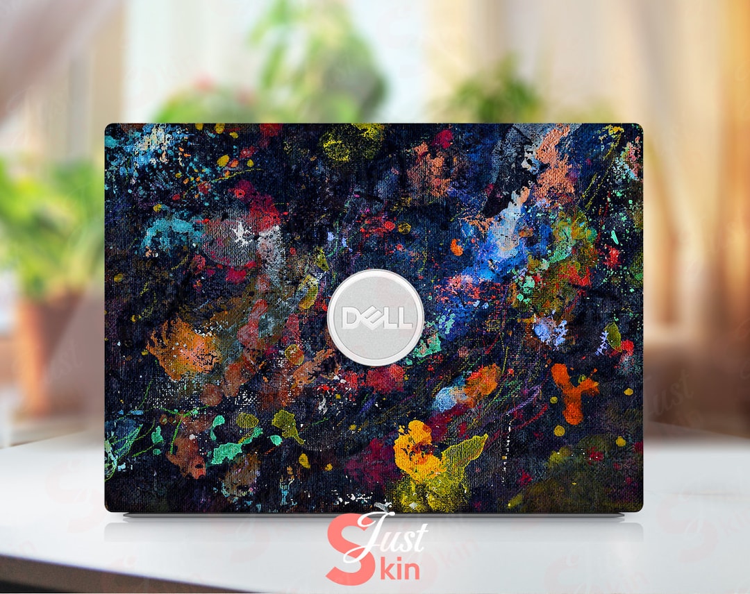 Dell Xps Skin, Laptop Accessories, Full Coverage Black Abstract Paiting ...
