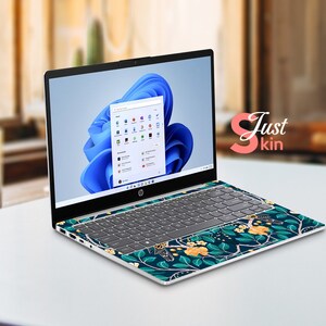 Hp Laptop Skin, Personalizedsticker Green Natural Wild Flowers Bird ...