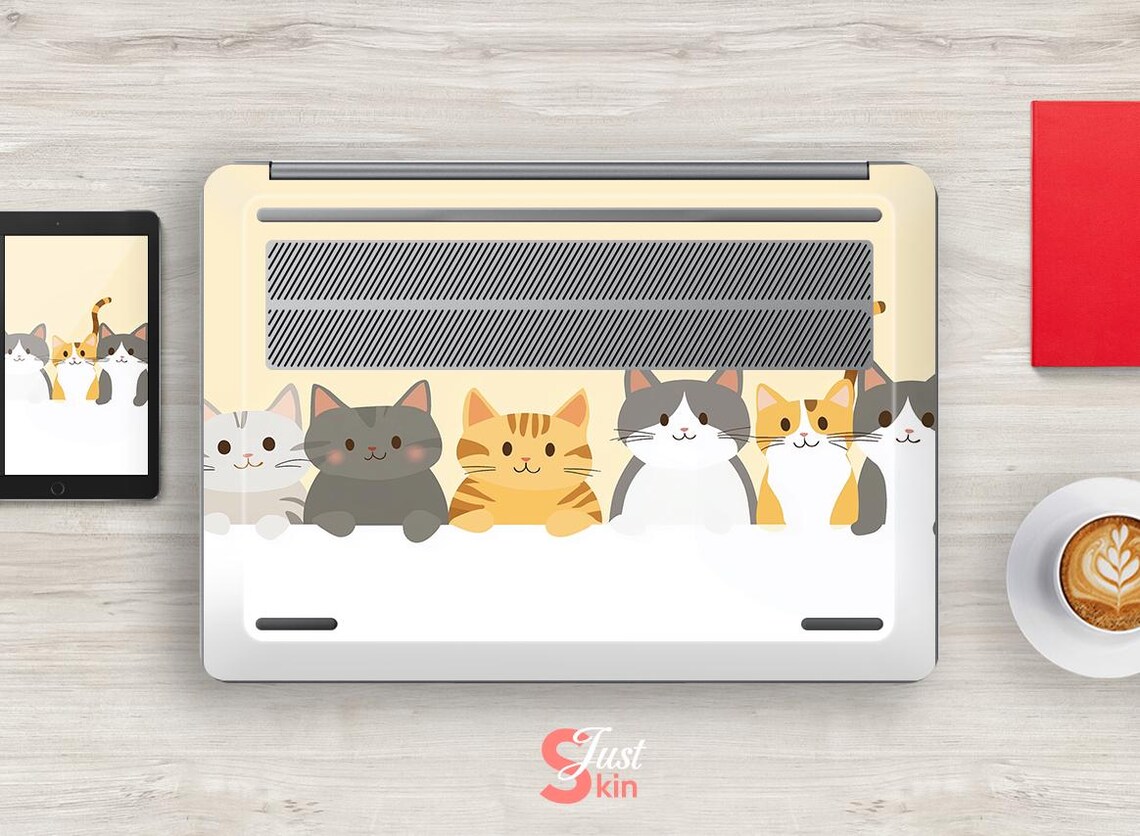 Dell Laptop Sticker Cat Design Custom Personalized Gift Vinyl Decal for ...