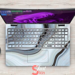 Personalized Laptop Skins Hp, Pre-cut Personalized Blue Marble Texture ...