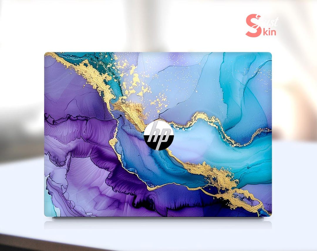 HP Laptop Sticker Marble Pattern Design Unique Gift Vinyl Decal for ...