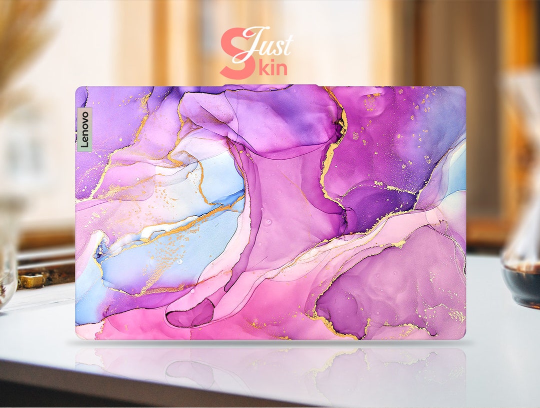 Lenovo Skin Convertible Laptop, Personalized Pink Marble Texture Cute ...