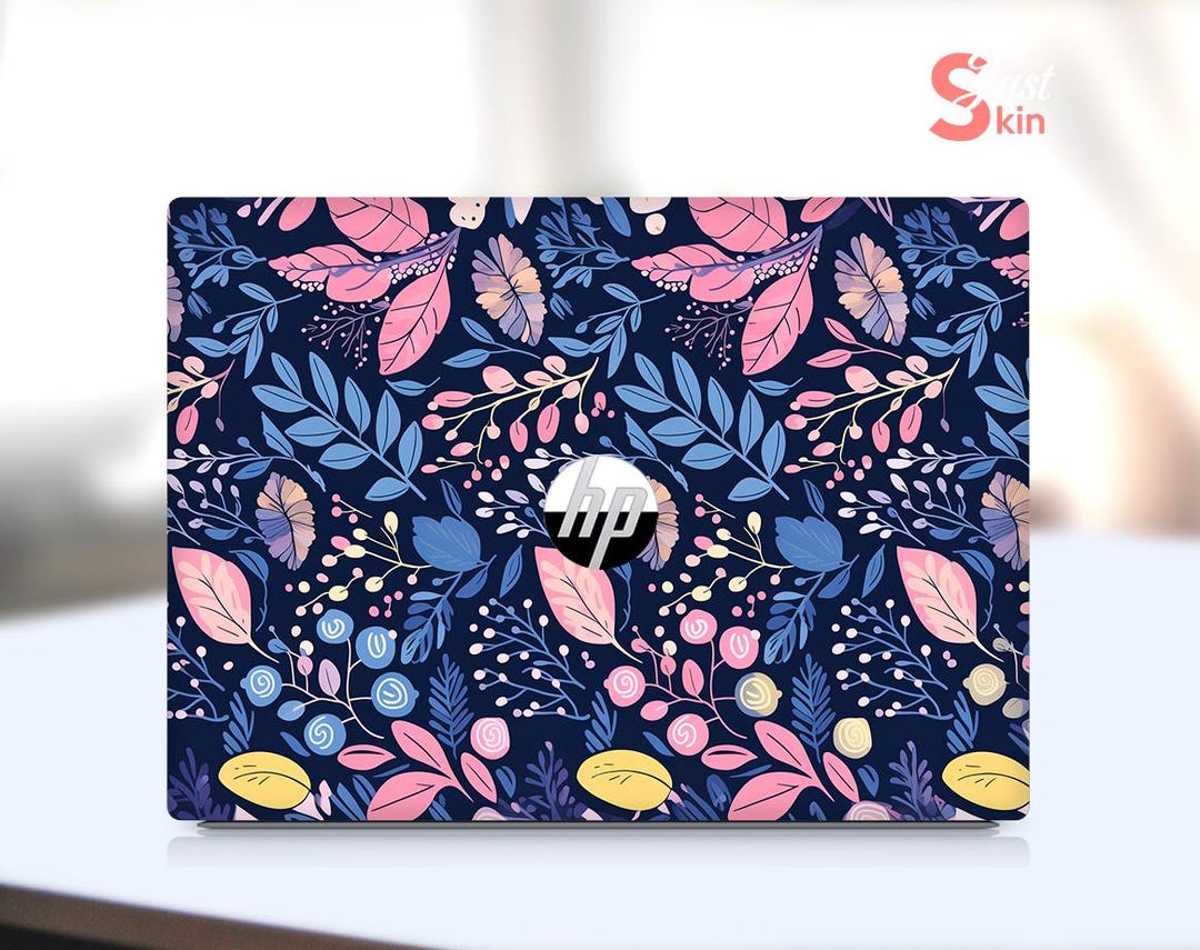 HP Laptop Decal Custom Personalized Purple Botanical Vinyl Decal for HP ...