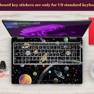 Dell Computer Sticker Custom Personalized Colorful Planet Design Gift ...