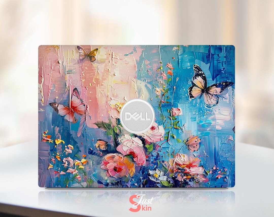 Dell Computer Decal Custom Personalized Oil Painting Butterfly Gift ...