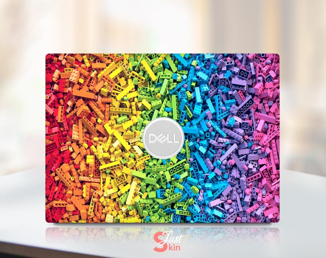 Dell Laptop Protective Sticker Colorful Building Blocks Personalized ...