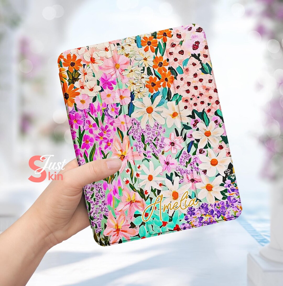 Watercolor Floral Dreamland iPad Case for 2022 2021 2020 iPad Cover ...