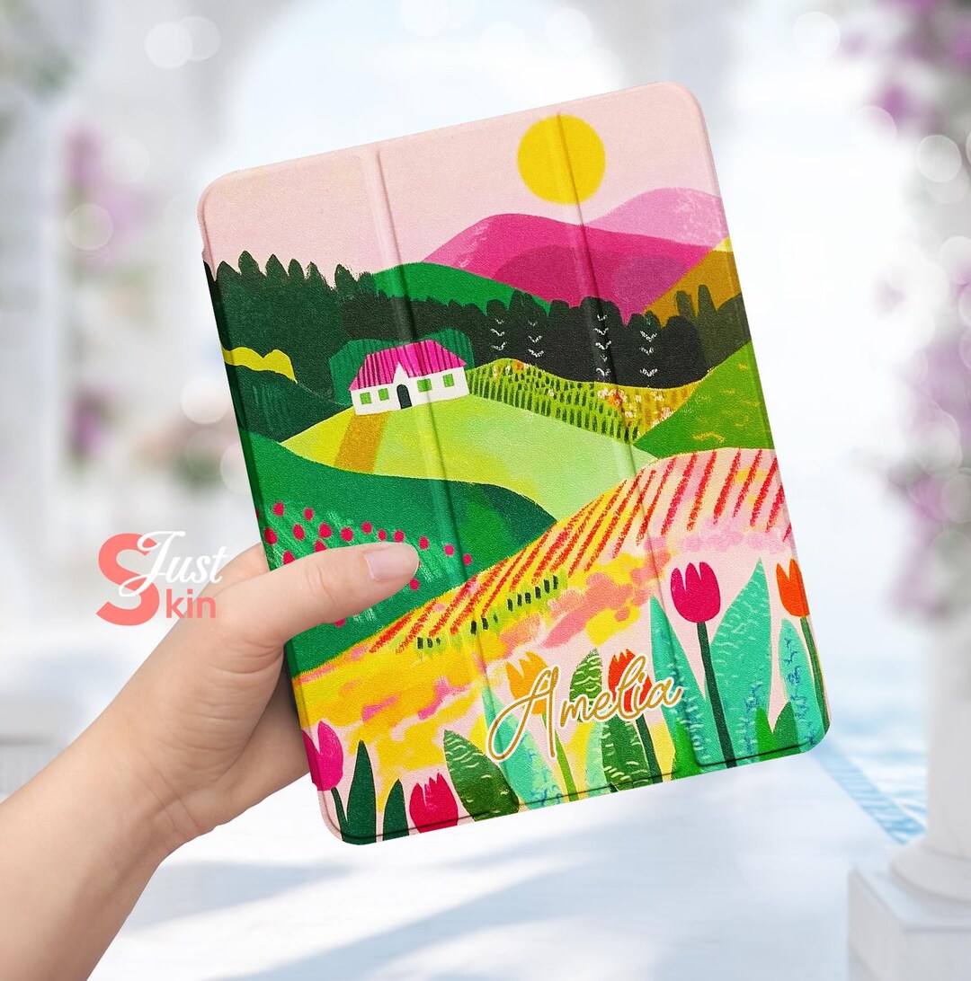 Pastoral Scenery Art Aesthetic Scrapbook iPad Case for iPad Pro 13 12 ...
