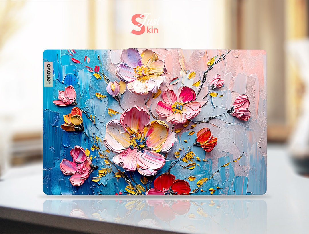 Lenovo Oil Painting Flower Computer Skin Personalized Gift Customizable ...