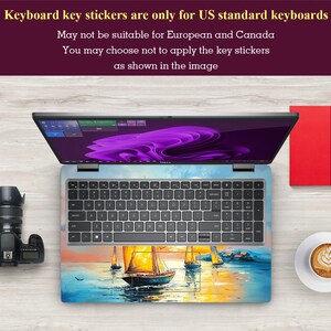 Hp Laptop Personalized Sticker Unique Design Gift Oil Painting Dusk ...