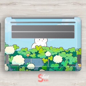 HP Laptop Sticker Custom Cute White Cat Design Vinyl Decal for Spectre ...