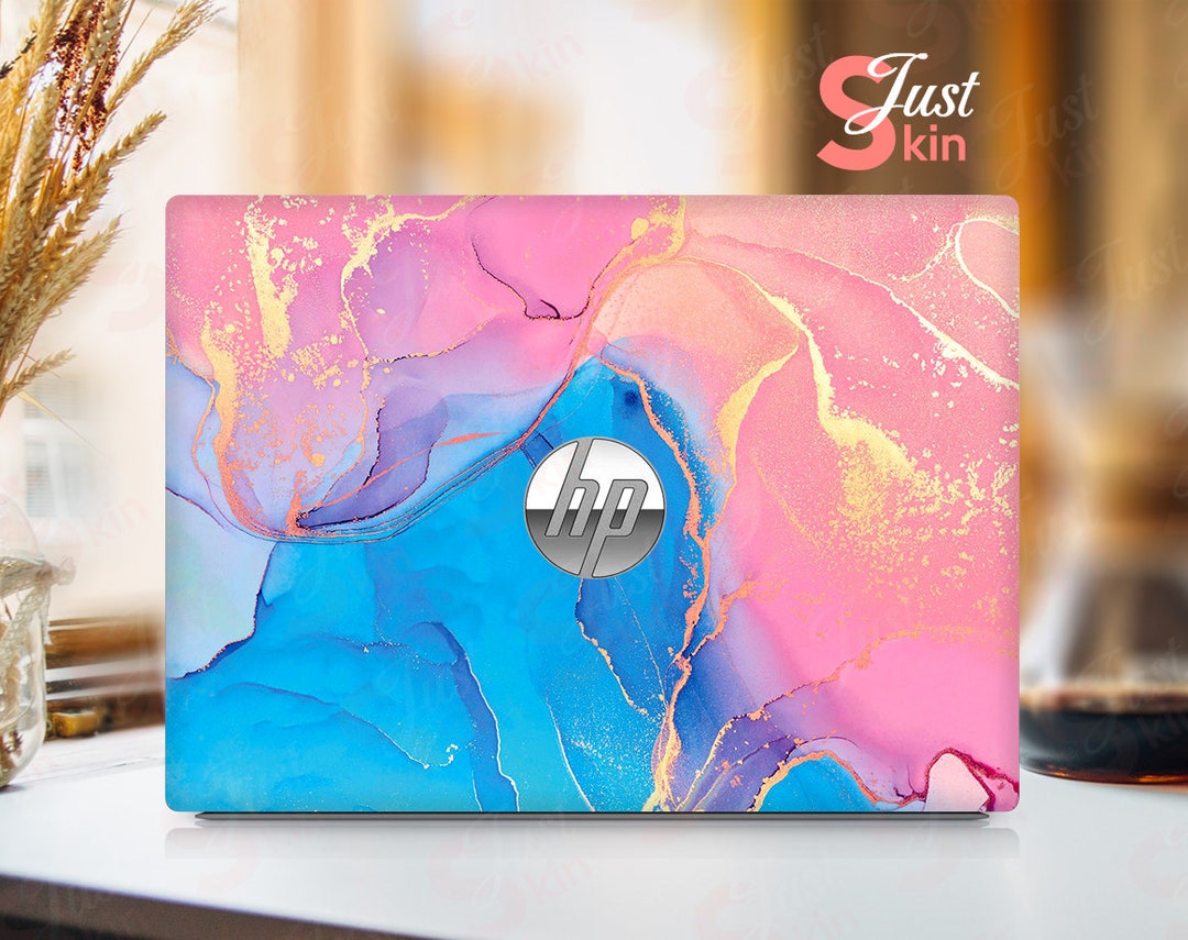 Custom Skin for Hp Laptop Pre-cut Personalized Gift Marble Texture ...