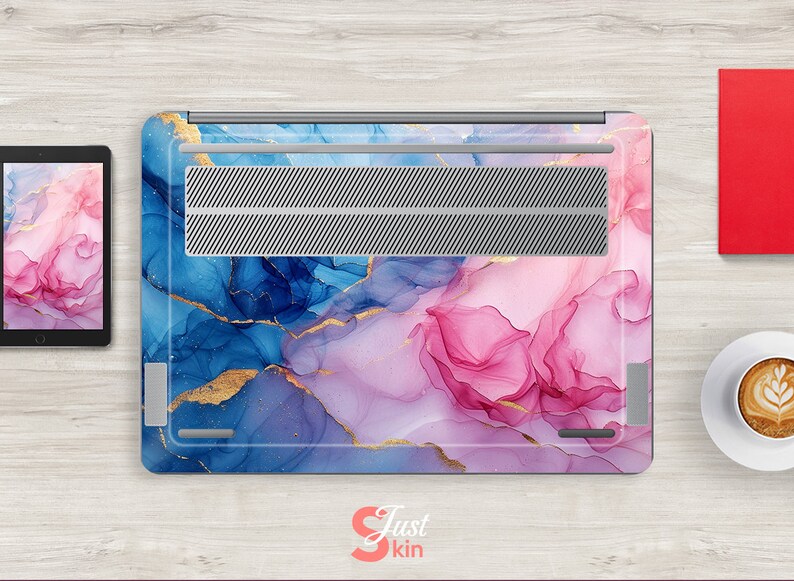Lenovo Laptop Sticker, Personalized Custom Pink Blue Aesthetic Design ...