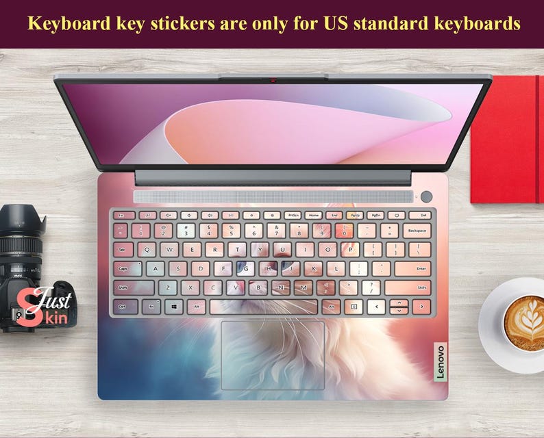 Lenovo Thinkpad Laptop Pink Background White Cat Pattern Custom Gift ...