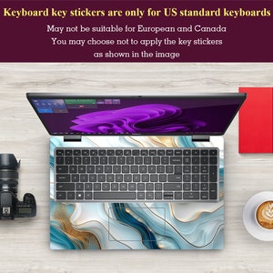 HP Laptop Decal Daughter Gifts Personalized Blue Ripple Design Vinyl ...
