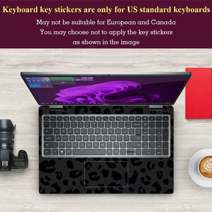 Computer Skins for Hp, Personalized Gift for Wife Black Leopard Print ...