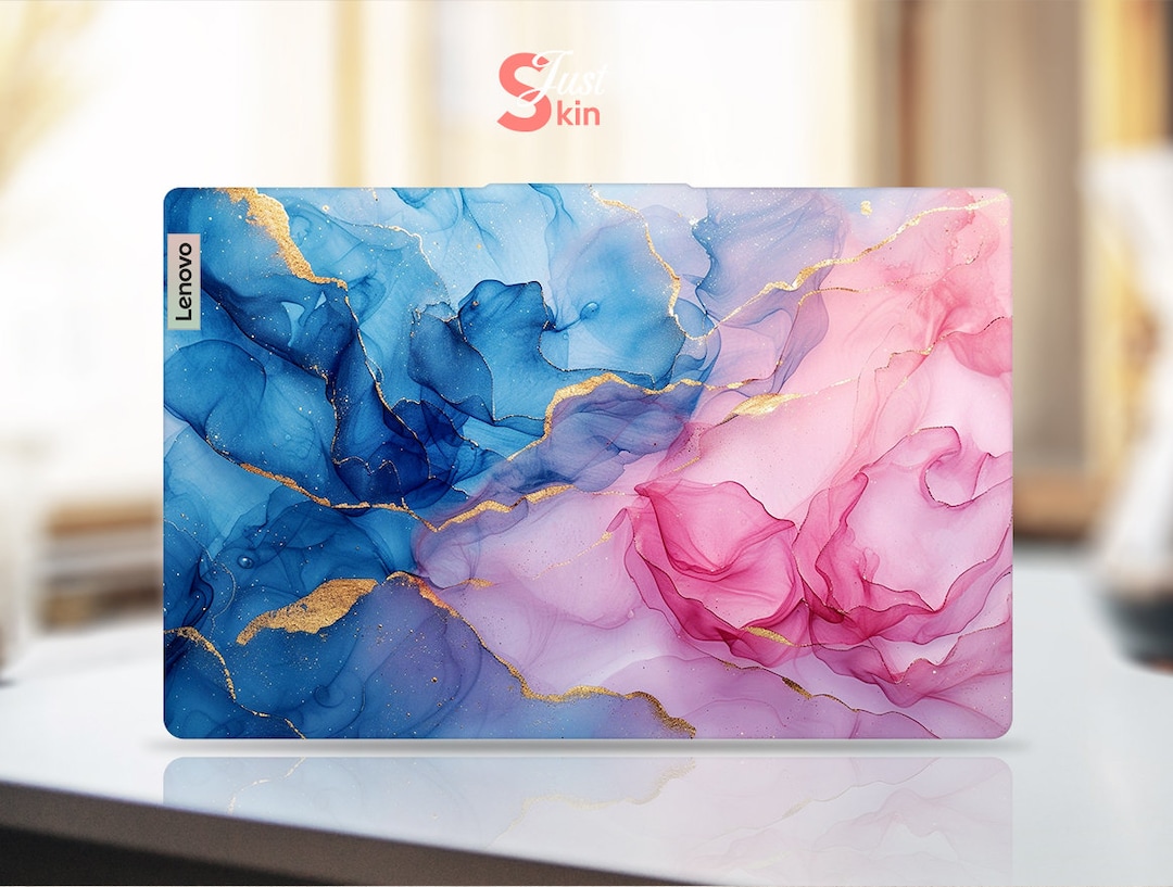 Lenovo Laptop Sticker, Personalized Custom Pink Blue Aesthetic Design ...