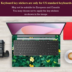 Lenovo Laptop Sticker Green Flower Plant Design Gift for Mom Vinyl ...