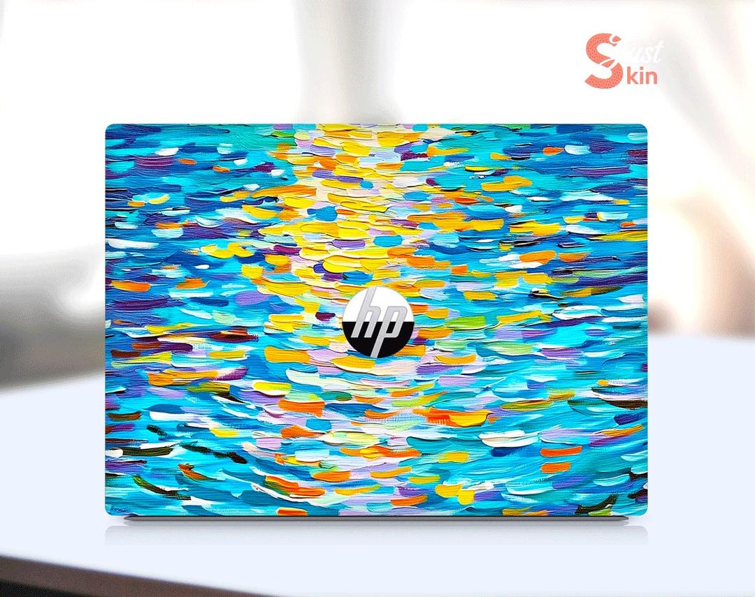 HP Laptop Accessories Oil Painting Ocean Design Vinyl Decal for Girls ...