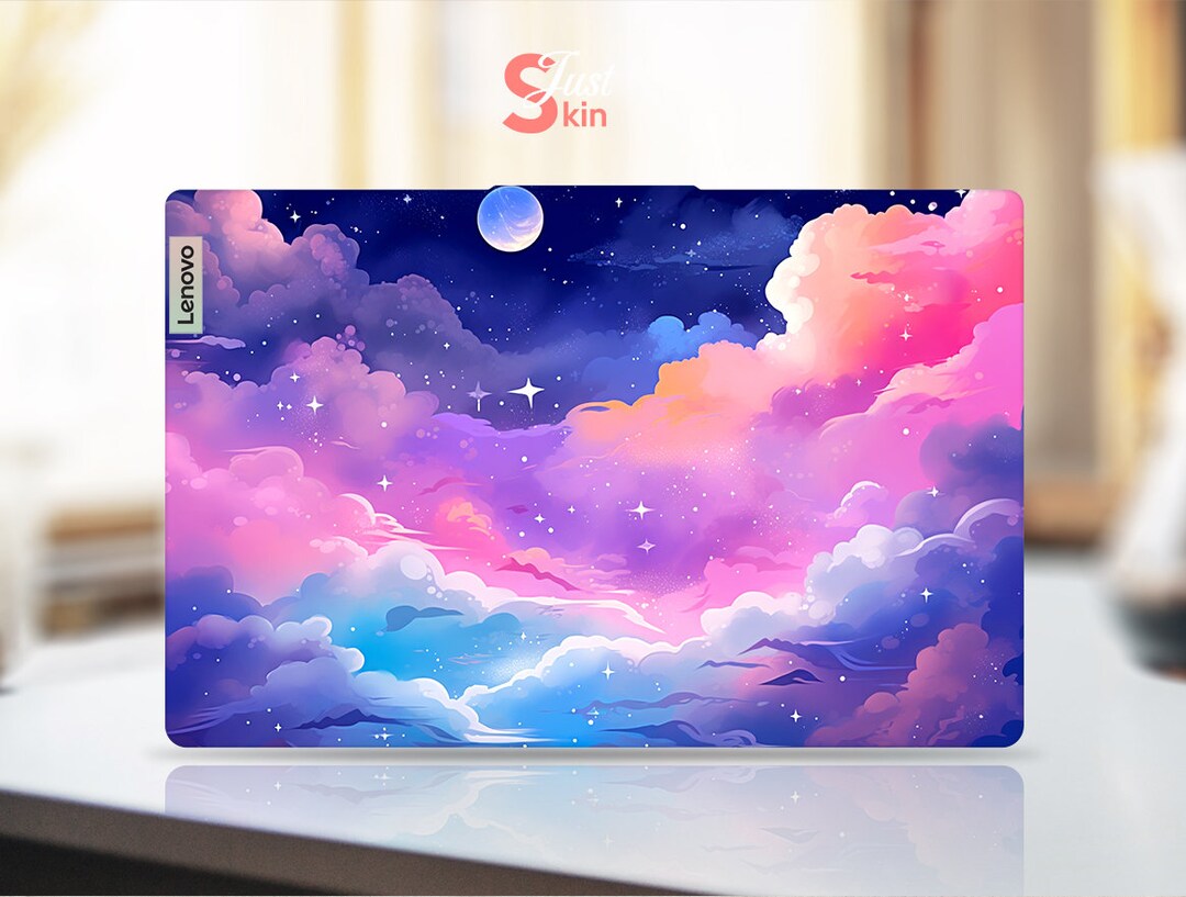 Lenovo Laptop Skin, Customization Gift Abstract Colorful Clouds Design ...