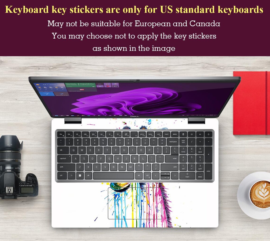 Dell G16 Laptop Skin Splash Ink Giraffe Pattern Skin Personalized ...