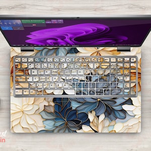 Dell Laptop Stickers, Aesthetic Flowerse Design, Customizable Gift ...