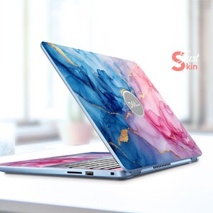 Dell Protective Skin Laptop Sticker Powder Blue Pattern Design Creates ...