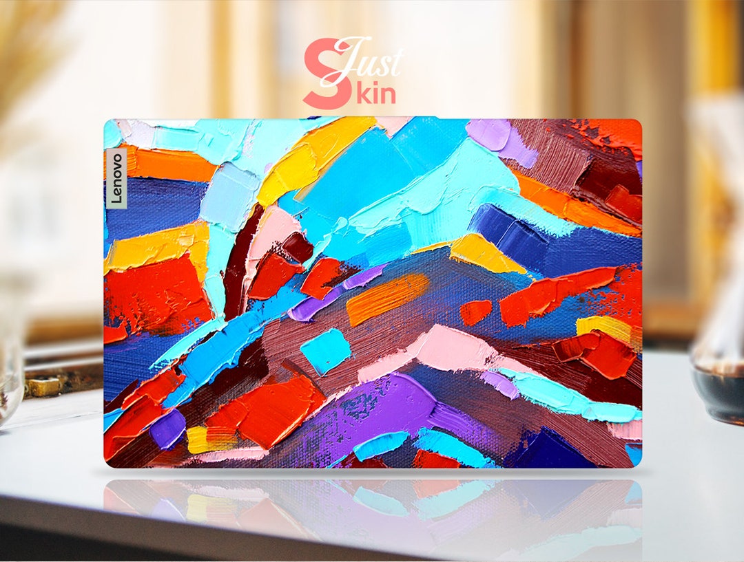 Lenovo Gaming Laptop Skin, Unique Gift Personalized Retro Colorful Oil ...