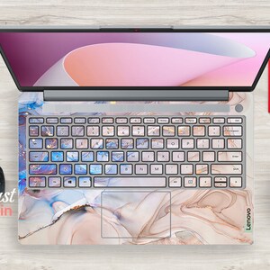 Lenovo Laptop Skin Yoga 9i Skin Personalized Pink Marble Texture Vinyl ...