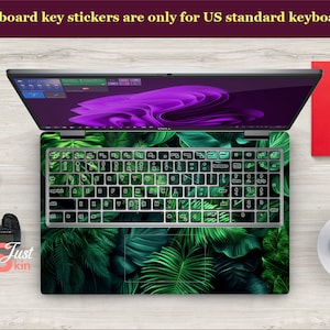 Laptop Vinyl Decals Aesthetic Green Plants Customizable Gift ...