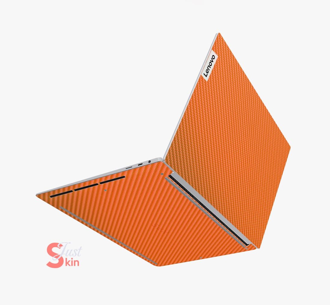 Lenovo Laptop Protective Film Solid Color Decal Fiber Orange Design ...