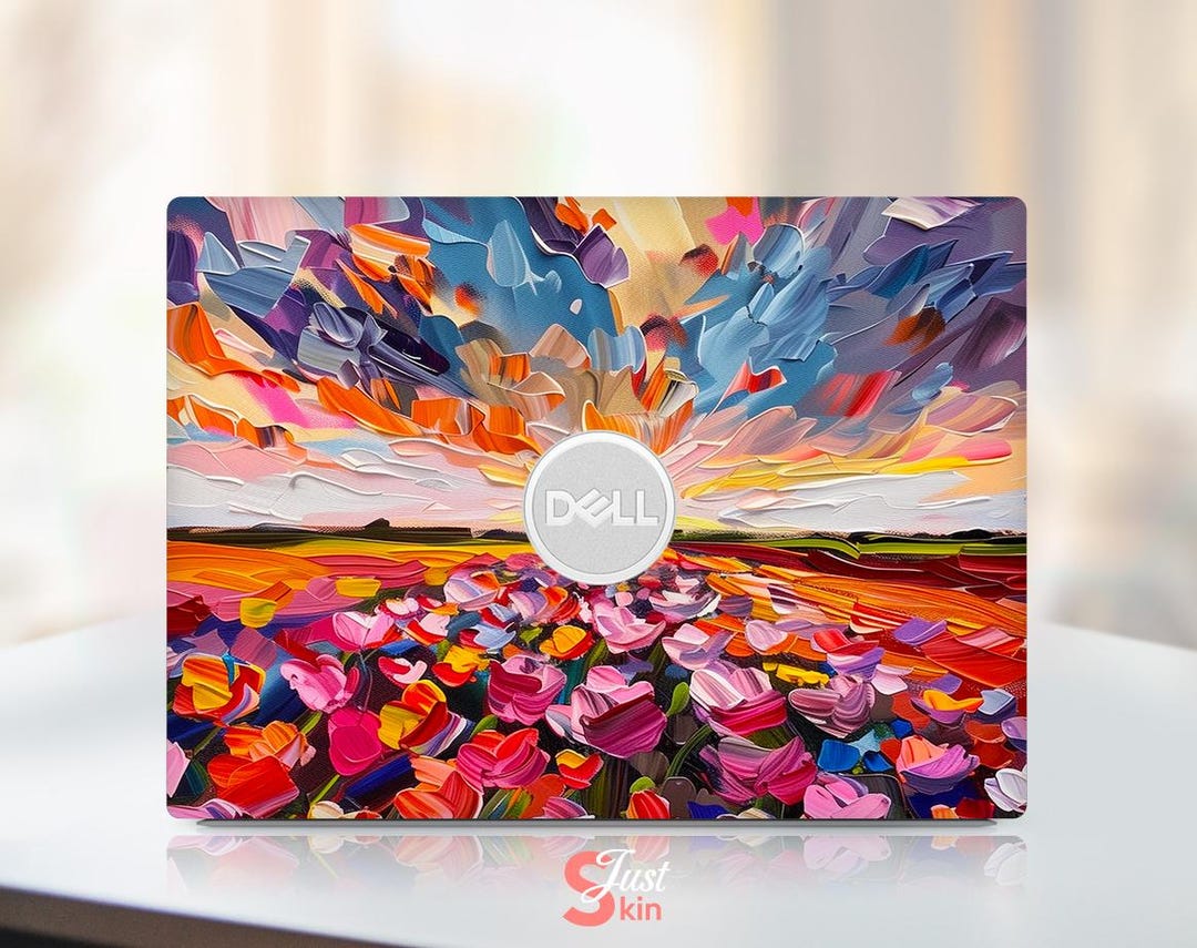Dell Computer Decal Custom Colored Oil Painting Scenery Personalized ...