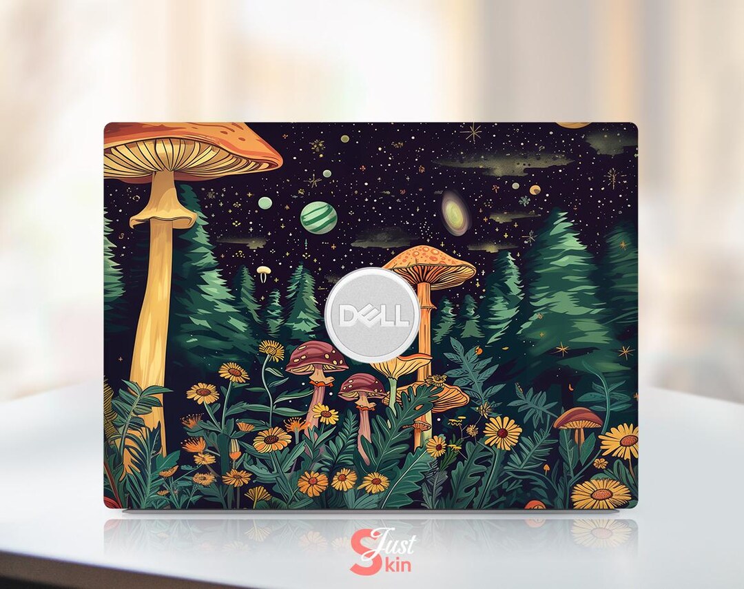 Dell Laptop Sticker Unique Mushroom Pattern Unique Gift Vinyl Decal ...
