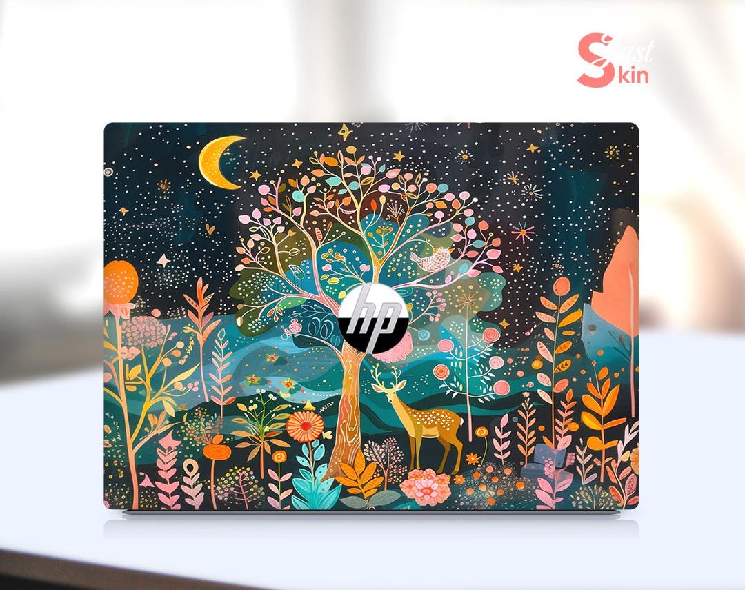 HP Laptop Accessories Unique Oil Painting Tree Design Vinyl Sticker ...