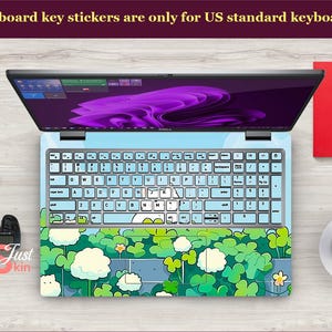 Dell Computer Stickers Custom White Cat Pattern Gift for Girlfriend ...