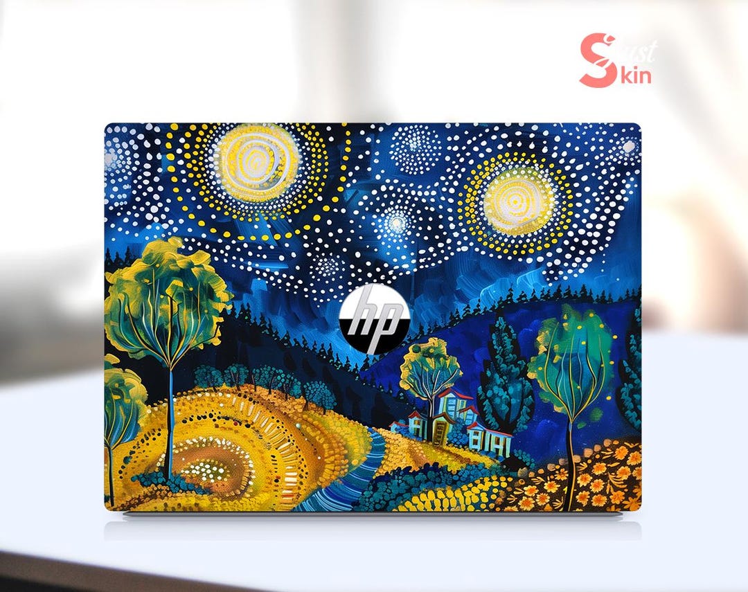HP Laptop Protective Custom Unique Oil Painting Style Design Vinyl ...