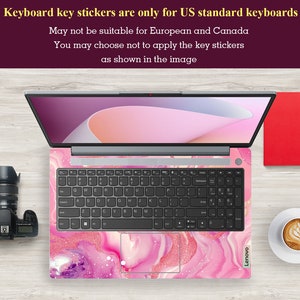 Lenovo Laptop Sticker, Personalized Pink Artistic Vinyl Decal for ...